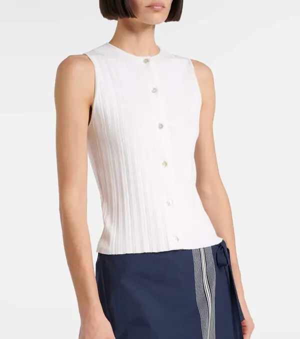 Vince Ribbed Cotton Top
