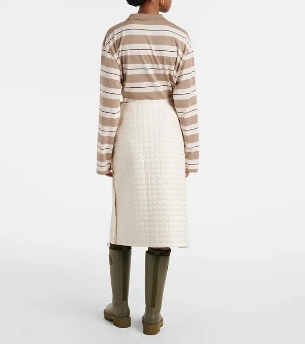 Moncler Quilted Midi Skirt