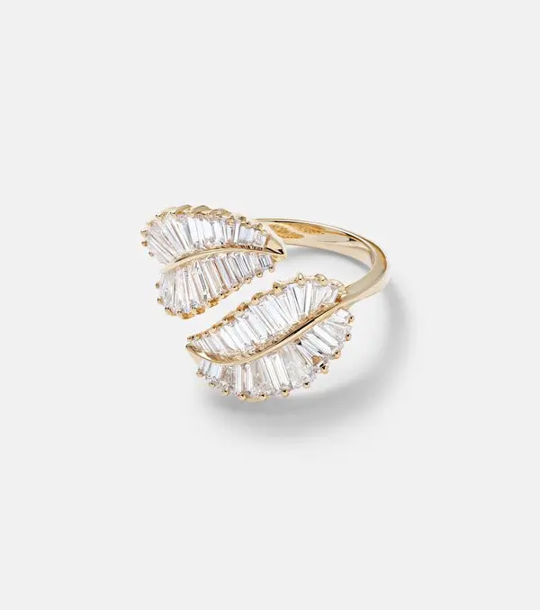 ANITA KO 18kt Yellow Palm Ring With Diamonds - Gold