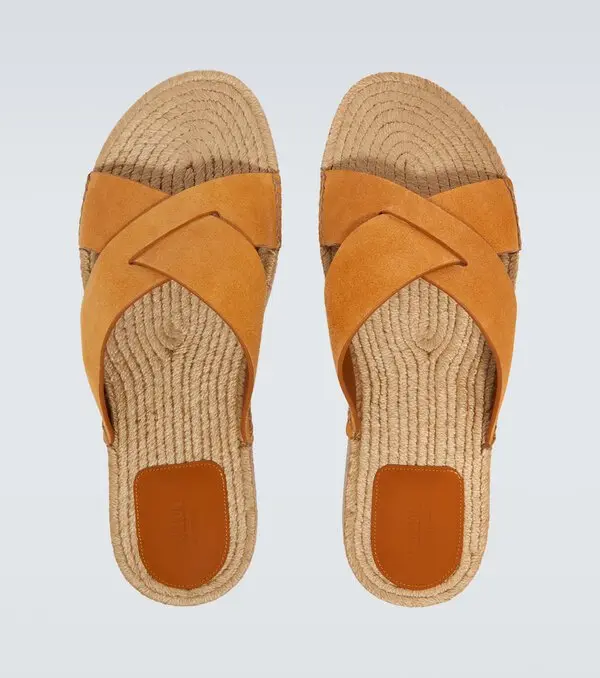 Zegna Suede Espadrille Sandals