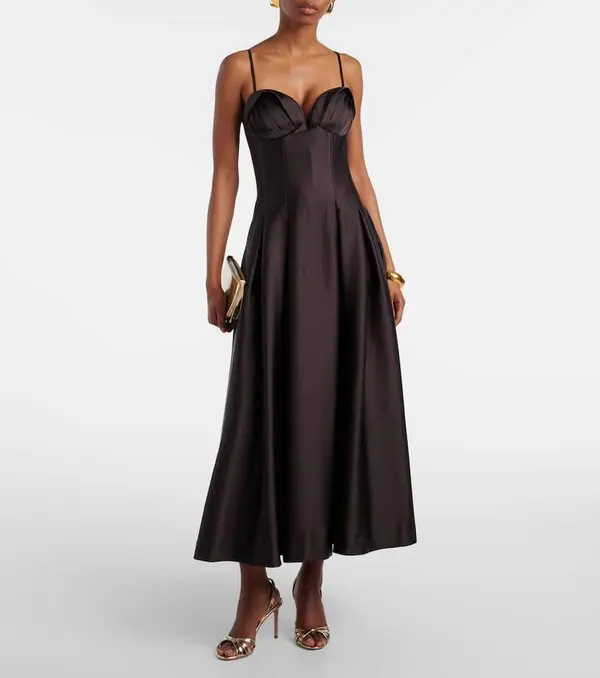 Rebecca Vallance Saskia Corset Dress - Brown