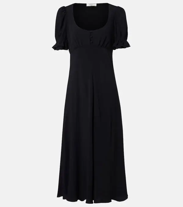 Chloé Gathered Midi Dress