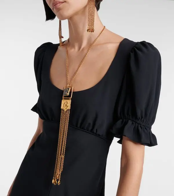Chloé Gathered Midi Dress