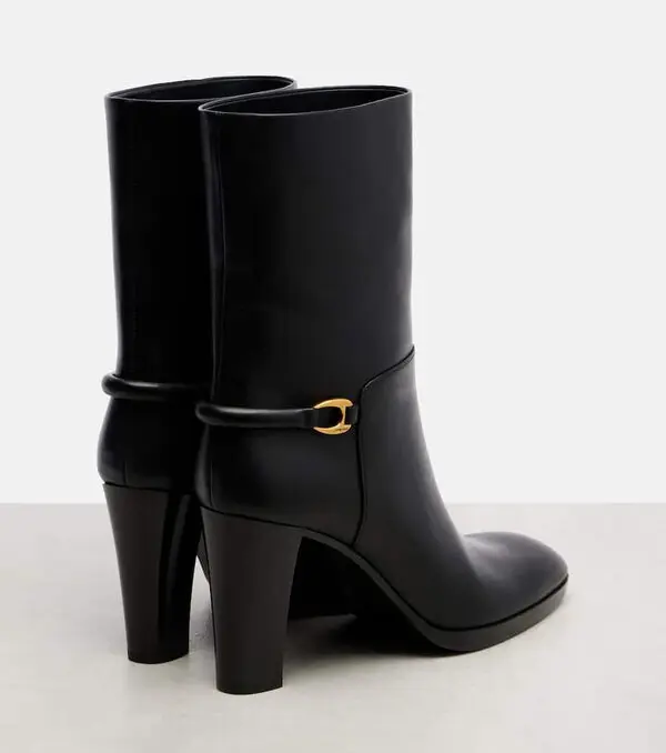 Saint Laurent Sulpice 80 Leather Ankle Boots