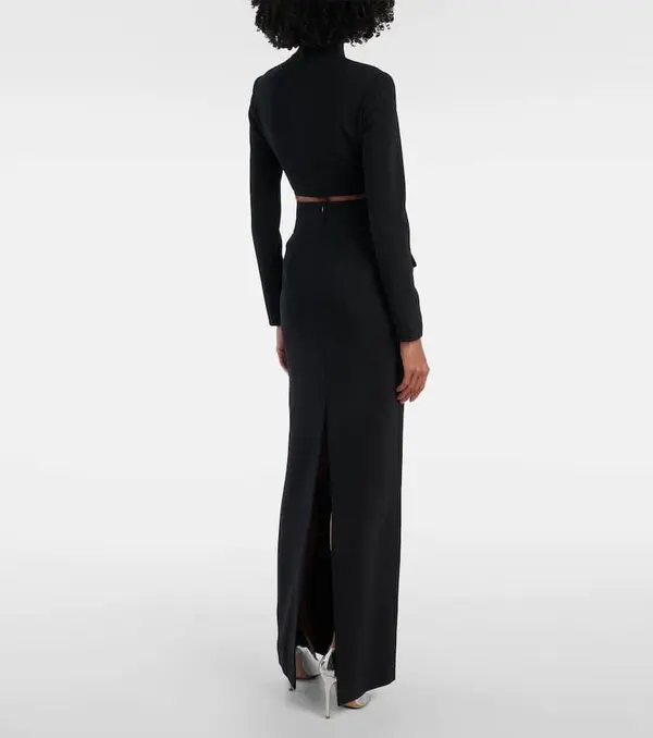 Costarellos Cropped Mockneck Top