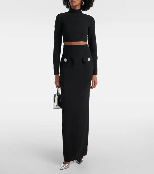 Costarellos Cropped Mockneck Top