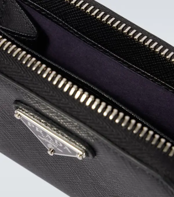 Prada Logo Saffiano Leather Coin Purse