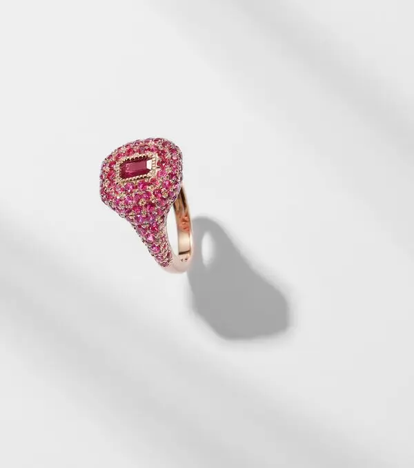 Shay Jewelry 18kt Rose Ring With Rubies