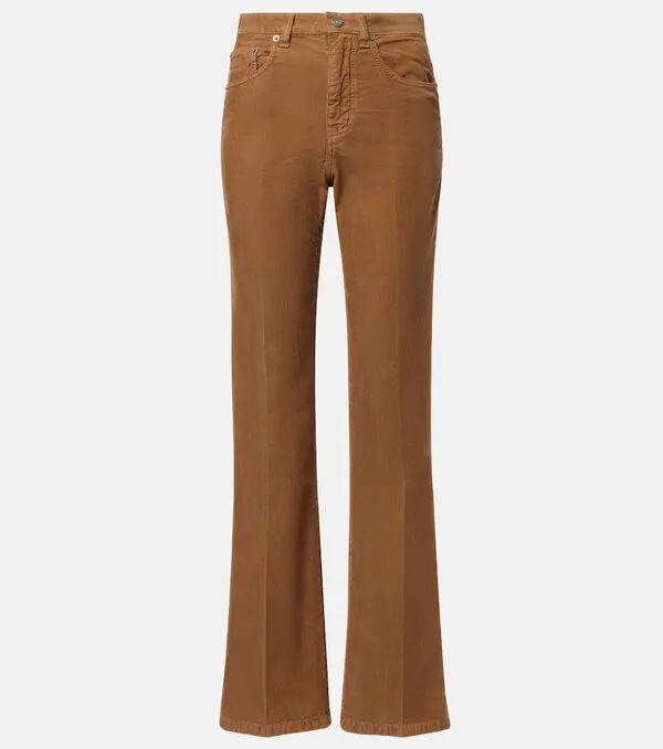 Saint Laurent Clyde Cotton Corduroy Straight Pants
