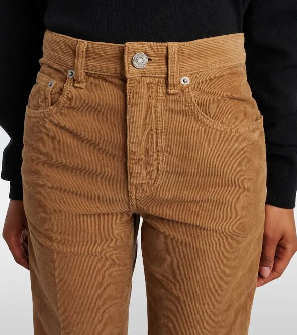 Saint Laurent Clyde Cotton Corduroy Straight Pants