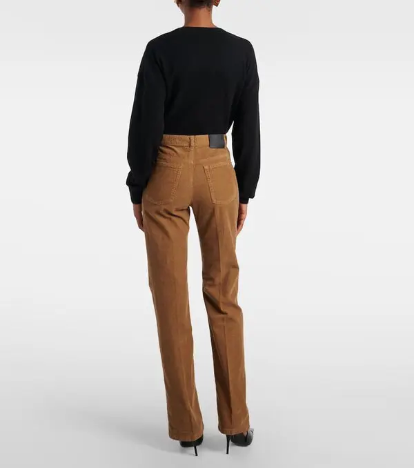 Saint Laurent Clyde Cotton Corduroy Straight Pants