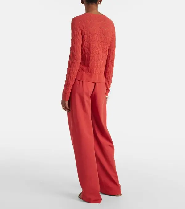 Vince Pointelle Cotton Cardigan