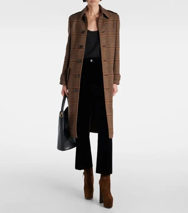 Saint Laurent Nico Suede Platform Ankle Boots