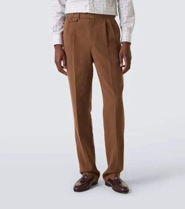Dunhill Linen Tapered Trousers