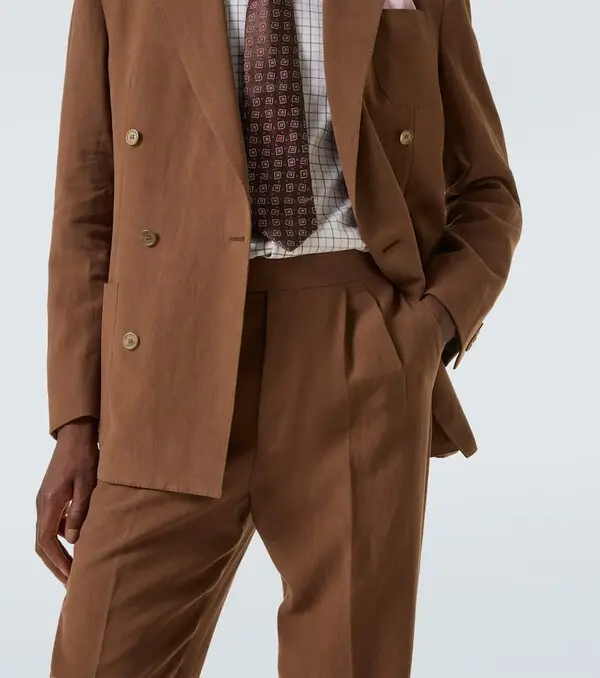 Dunhill Linen Tapered Trousers