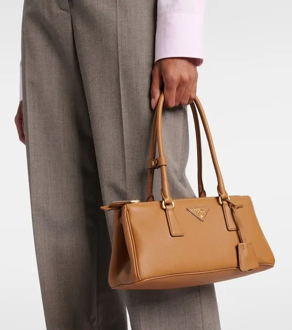 Prada Galleria Medium Leather Tote Bag - Brown