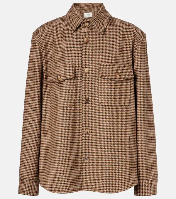 Saint Laurent Houndstooth Overshirt