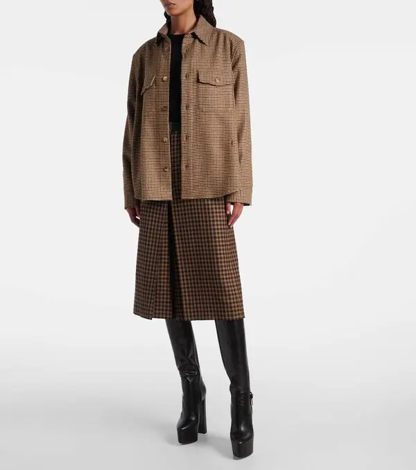 Saint Laurent Houndstooth Overshirt