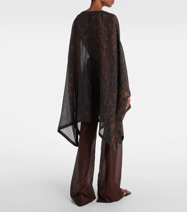 TOM FORD Leopard-print Cotton And Silk Kaftan