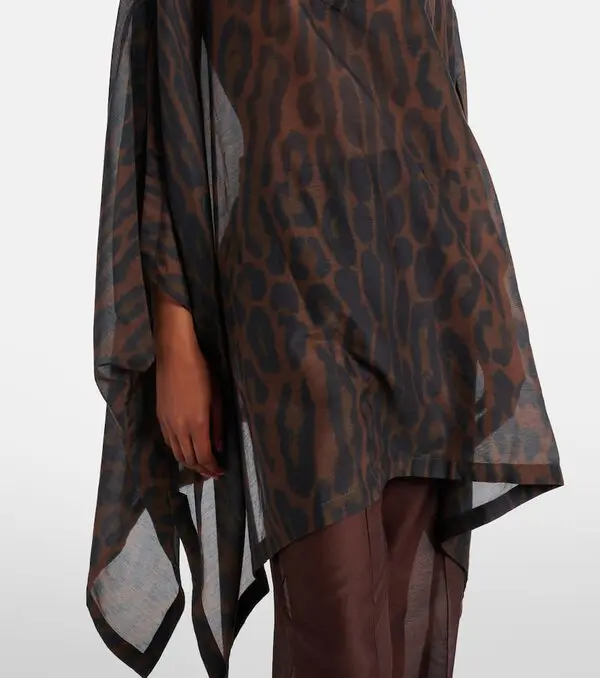 TOM FORD Leopard-print Cotton And Silk Kaftan