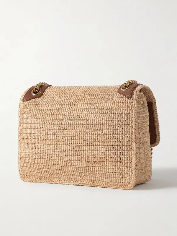 Saint Laurent Niki Medium Raffia Shoulder Bag - Brown