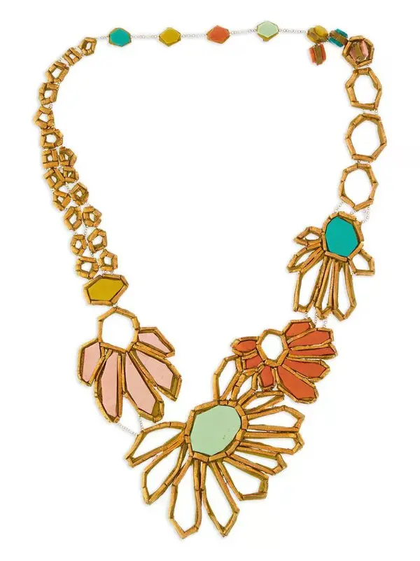 GFW Floral-motif Chain Necklace - Gold