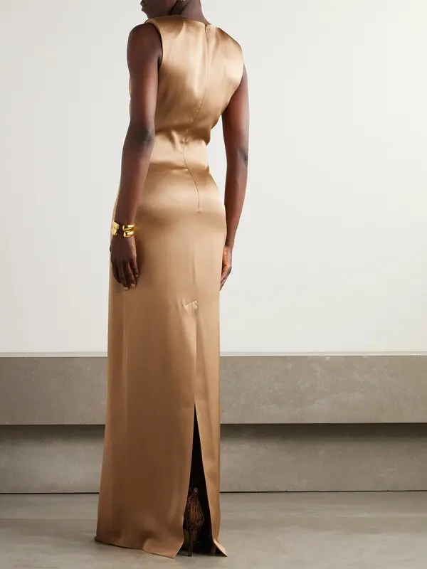 TOM FORD Twist-front Silk-satin Gown