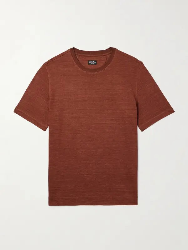 Zegna Oasi Linen T-shirt - Orange