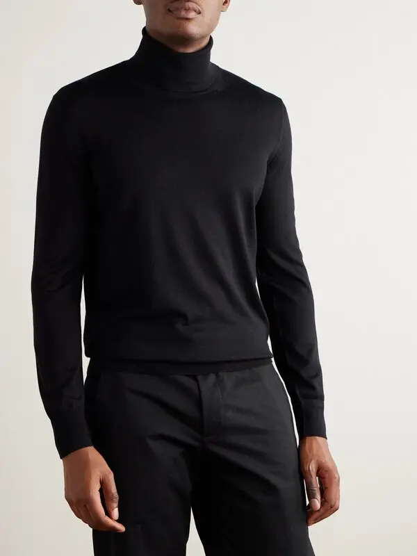 TOM FORD Slim-fit Cashmere And Silk-blend Rollneck Sweater