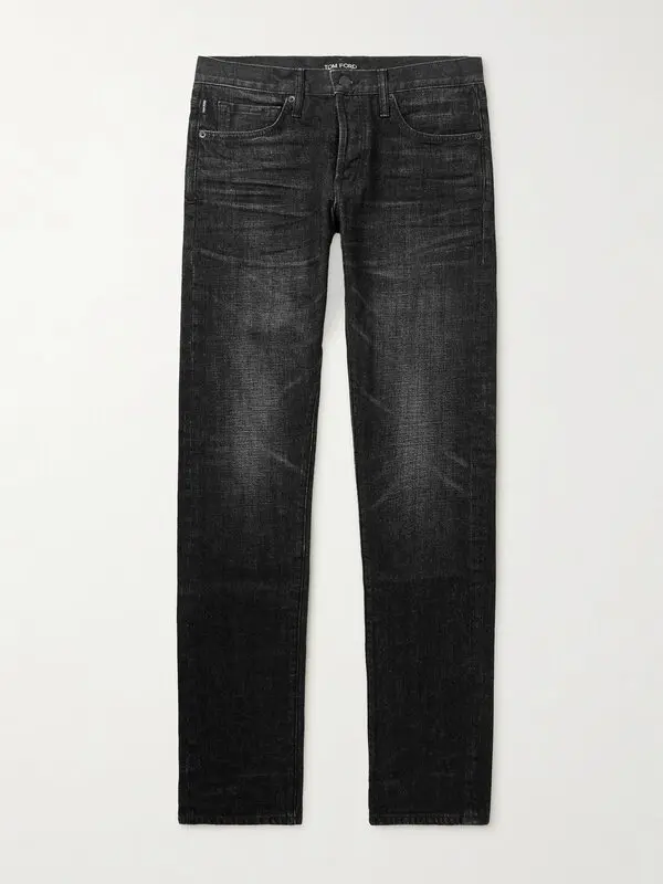 TOM FORD Slim-fit Selvedge Denim Jeans - Black