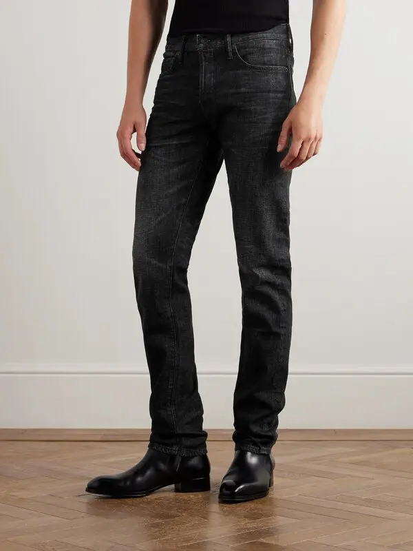 TOM FORD Slim-fit Selvedge Denim Jeans - Black