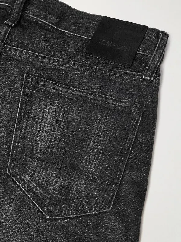 TOM FORD Slim-fit Selvedge Denim Jeans - Black