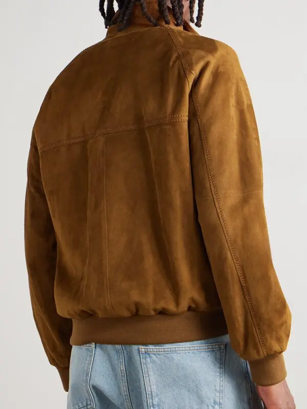 Valentino Garavani Suede Harrington Jacket - Brown