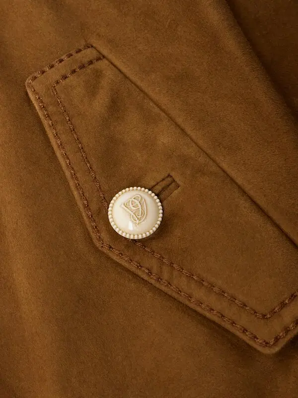 Valentino Garavani Suede Harrington Jacket - Brown