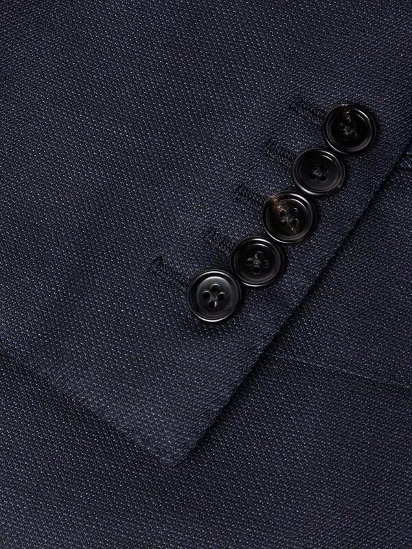 TOM FORD Dyllan Super 130s Grain De Poudre Wool Suit Jacket - Blue
