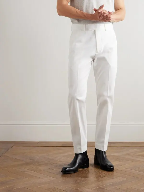 TOM FORD Tapered Cotton-blend Twill Chinos