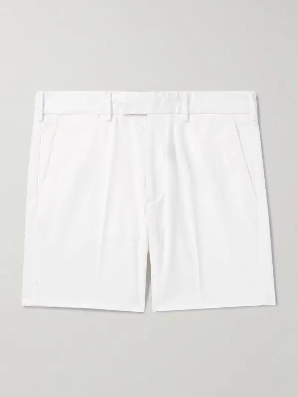 TOM FORD Straight-leg Stretch-cotton Twill Shorts - White