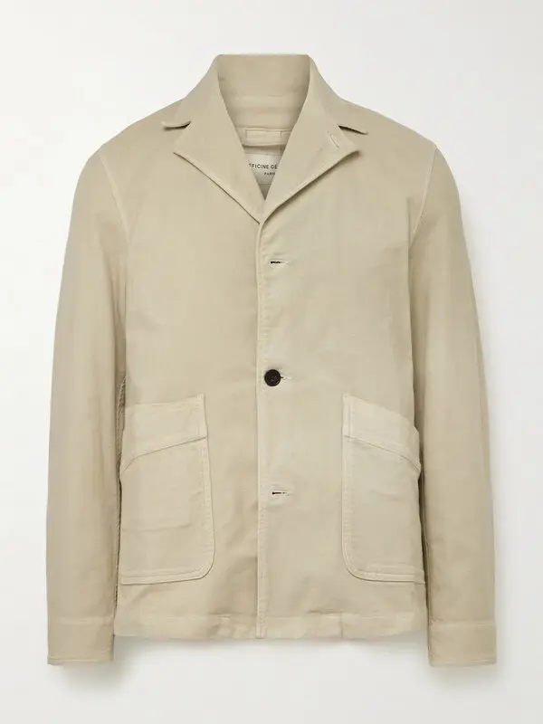 Officine Générale Elio Garment-dyed Cotton-moleskin Jacket