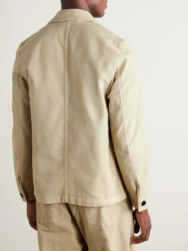 Officine Générale Elio Garment-dyed Cotton-moleskin Jacket