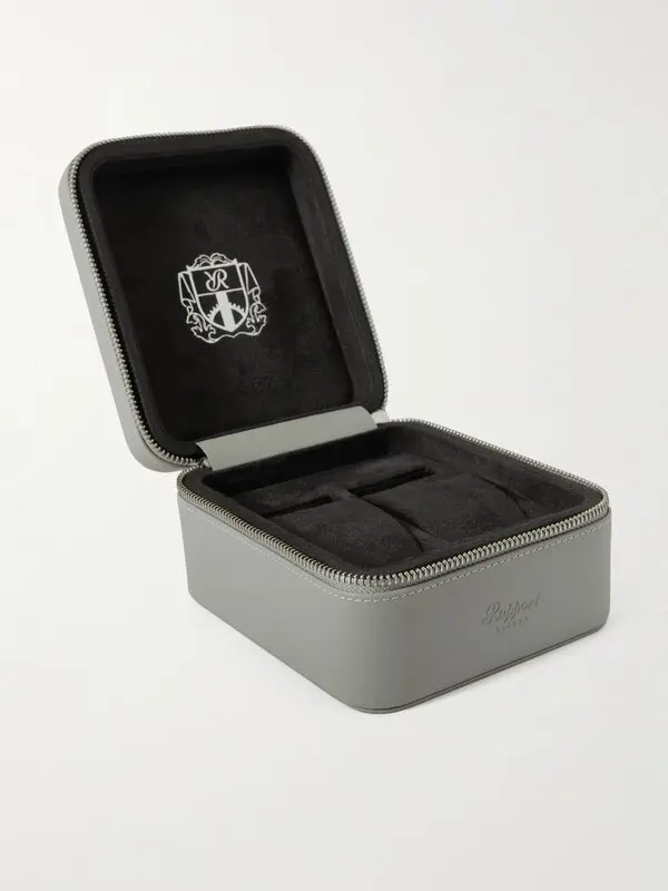 RAPPORT LONDON Hyde Park Zip-around Leather Watch Box