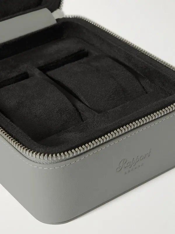 RAPPORT LONDON Hyde Park Zip-around Leather Watch Box