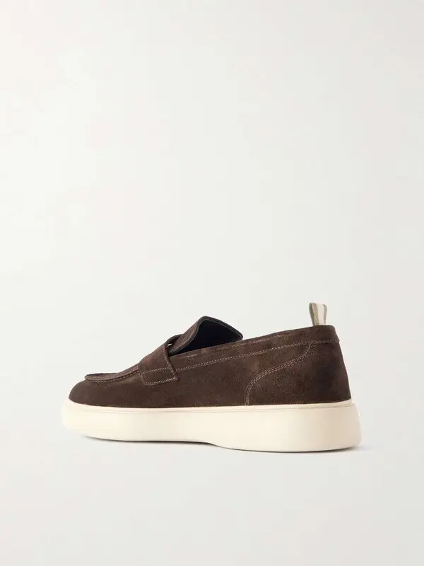 Officine Creative Suede Penny Loafers
