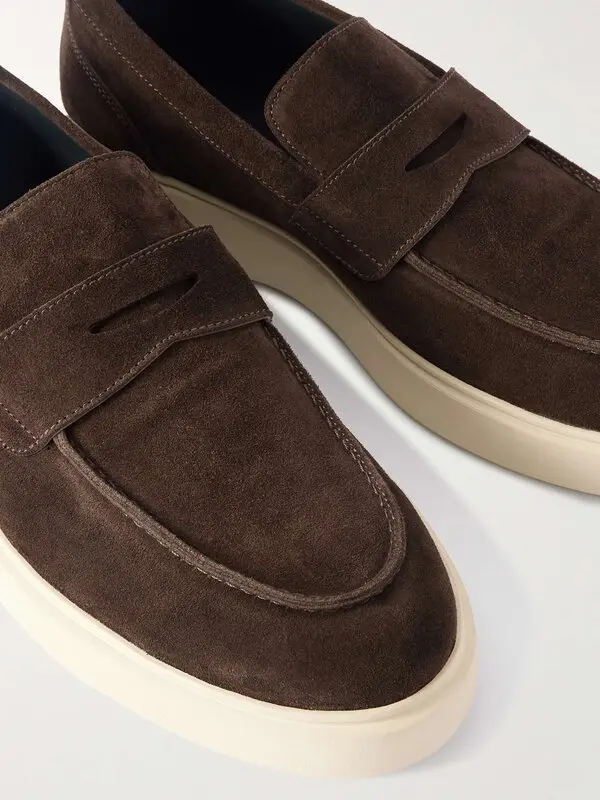 Officine Creative Suede Penny Loafers