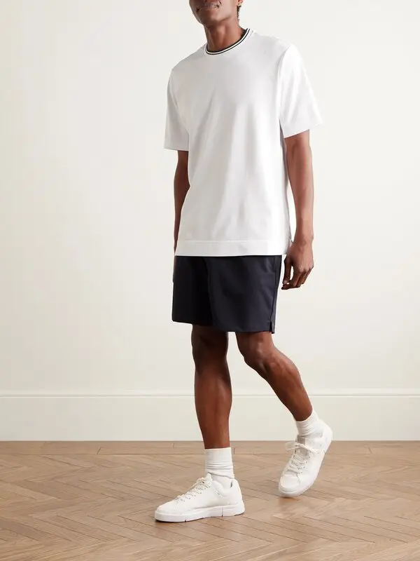 Mr P. Straight-leg Shell Tennis Shorts