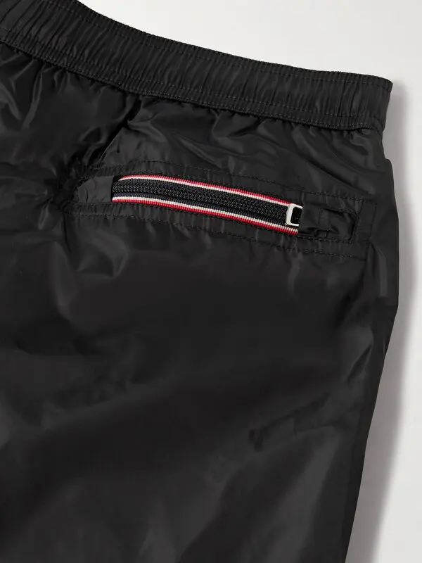 Moncler Straight-leg Mid-length Swim Shorts - Black