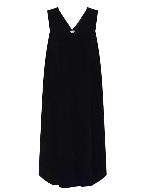Sportmax V-neck Sleeveless Dress - Black