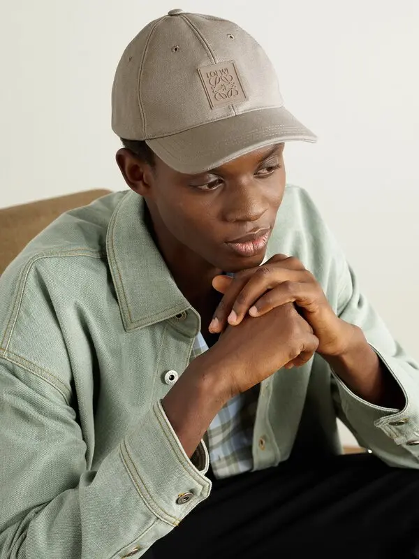 Loewe Cotton-canvas Baseball Cap - Neutrals