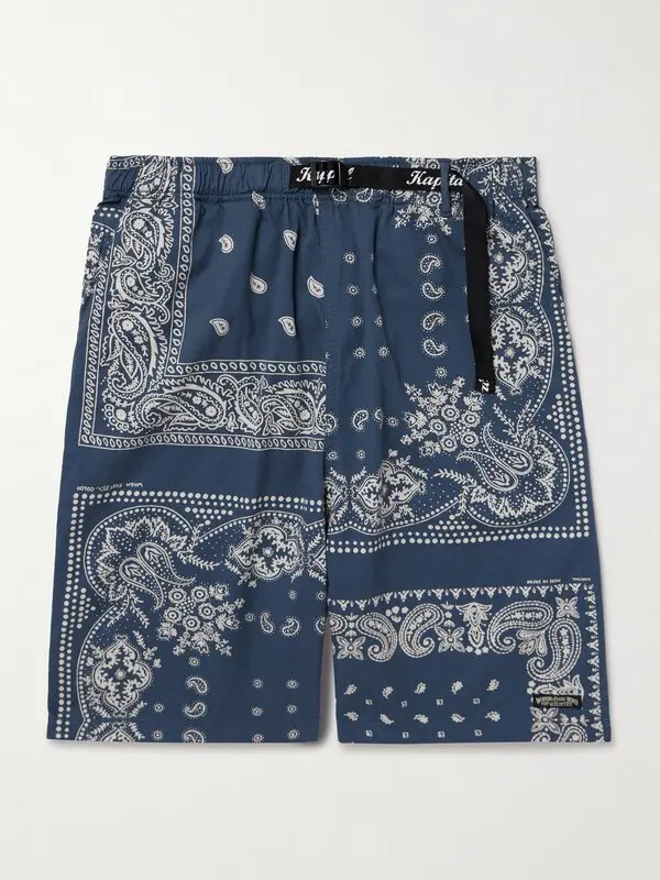 Kapital Straight-leg Bandana-print Cotton-twill Shorts