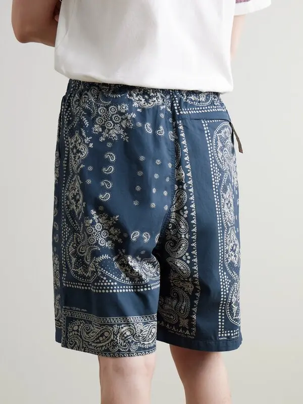 Kapital Straight-leg Bandana-print Cotton-twill Shorts