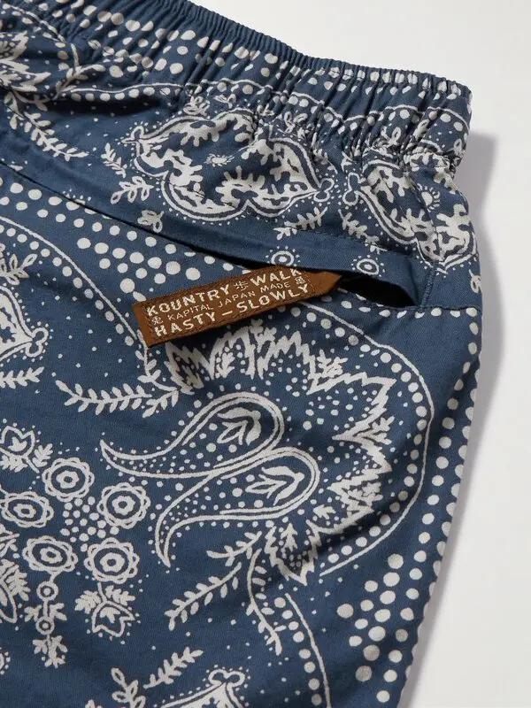Kapital Straight-leg Bandana-print Cotton-twill Shorts